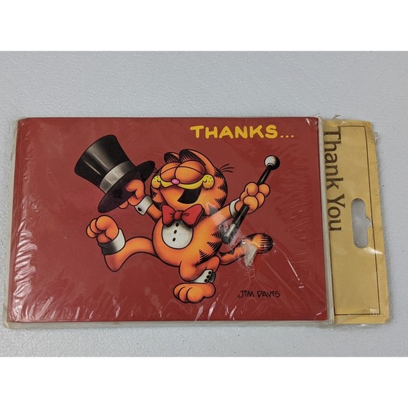 Office | Garfield Vintage Thank You Cards Envelopes Set Of 8 New Old ...